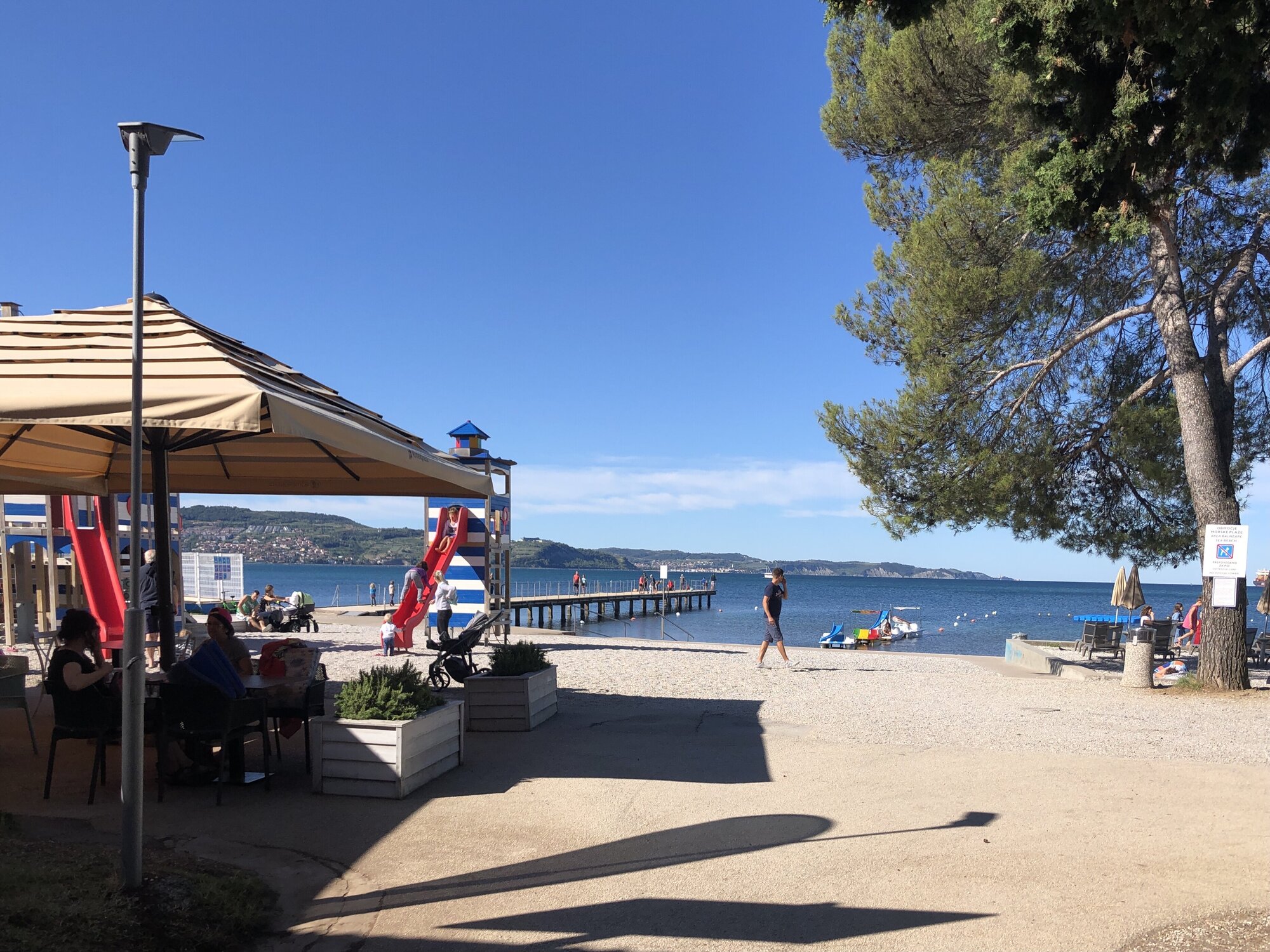 Beaches on the Adriatic coast of Slovenia