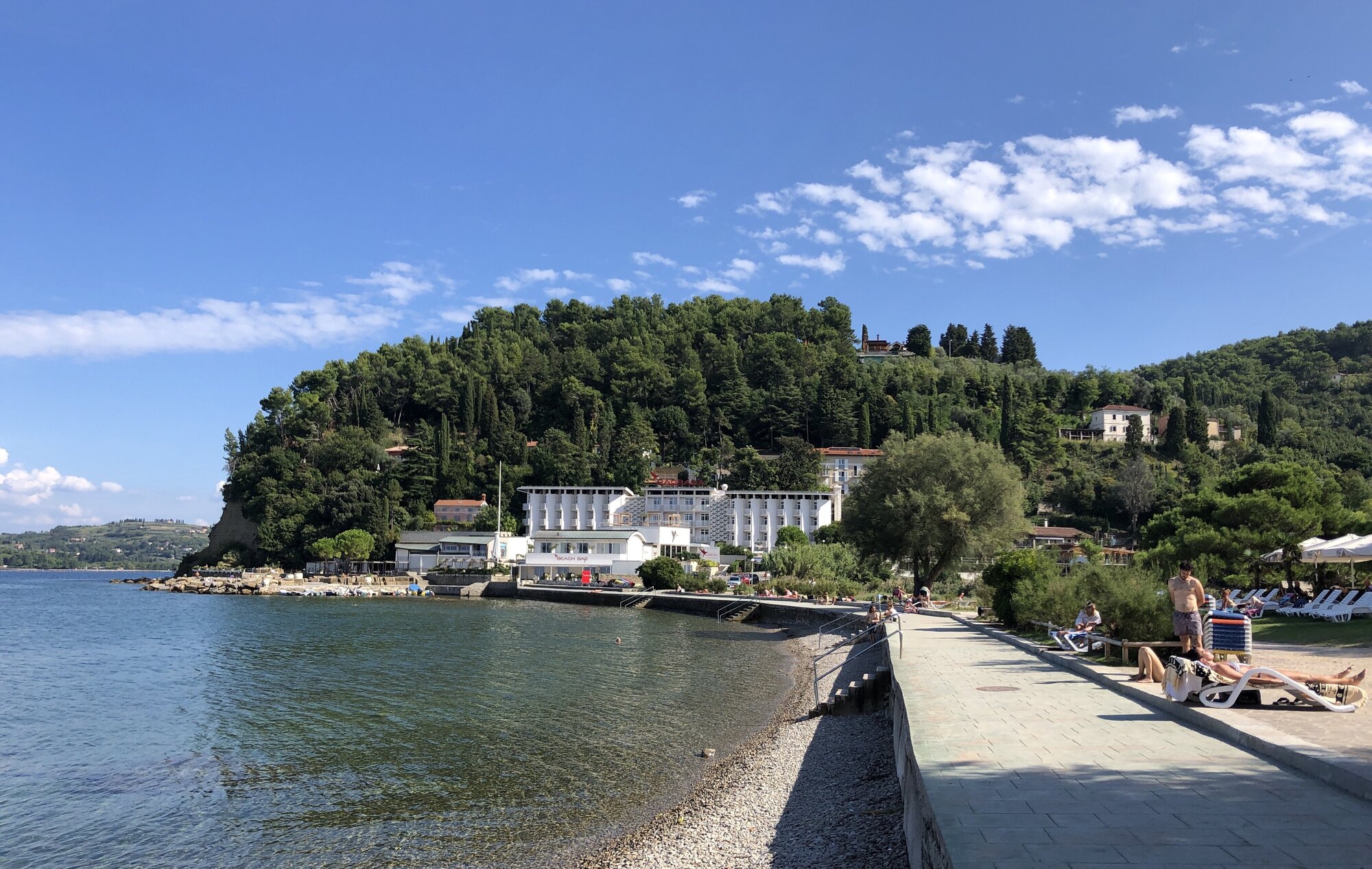 Beaches on the Adriatic coast of Slovenia